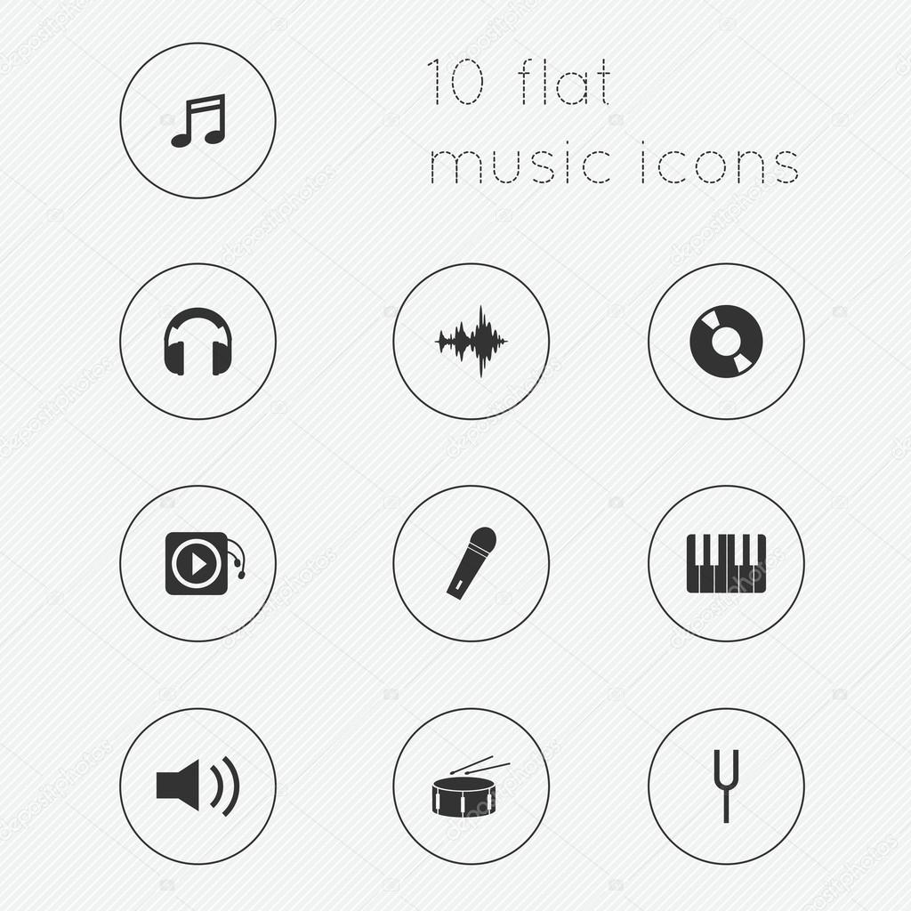 Flat music icons Stock Vector Image by ©Gapchuk_Olesia #66043943