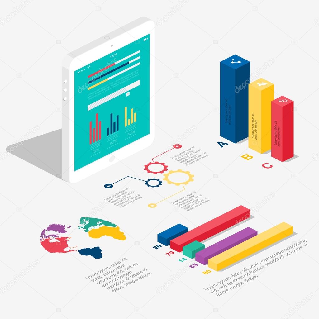 Flat 3d isometric infographic Stock Vector Image by ©Gapchuk_Olesia ...