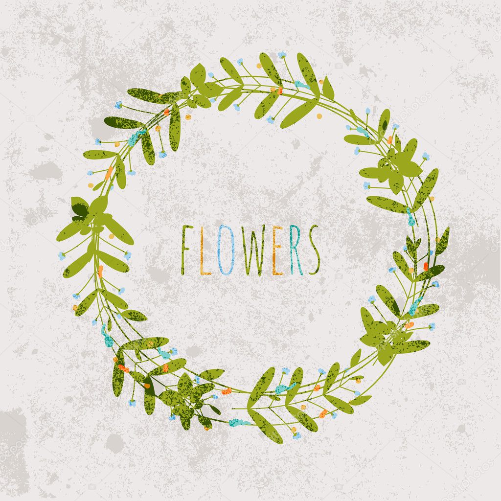 Spring floral wreath Stock Vector Image by ©Gapchuk_Olesia #80471712