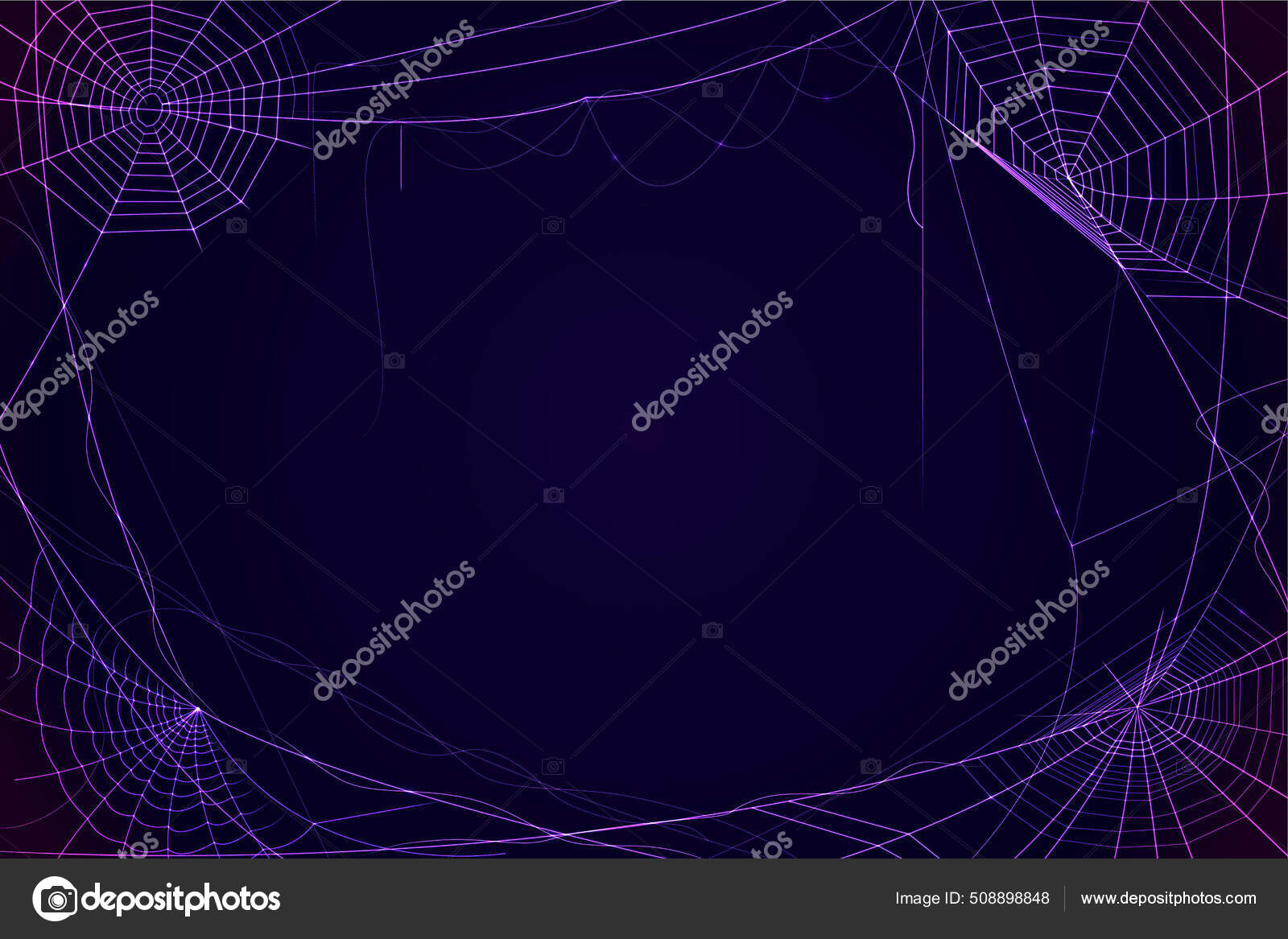 Halloween Neón Cobweb Papel Pintado Diseño Vector Ilustración Vector de ...