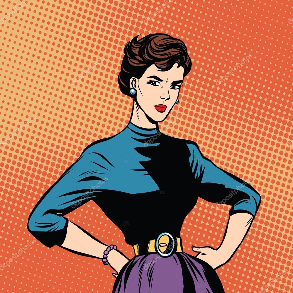 Retro Lady Vector