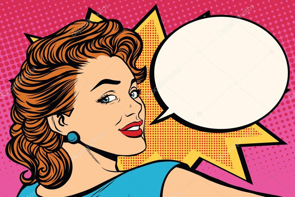 Vintage Woman Face Clip Art