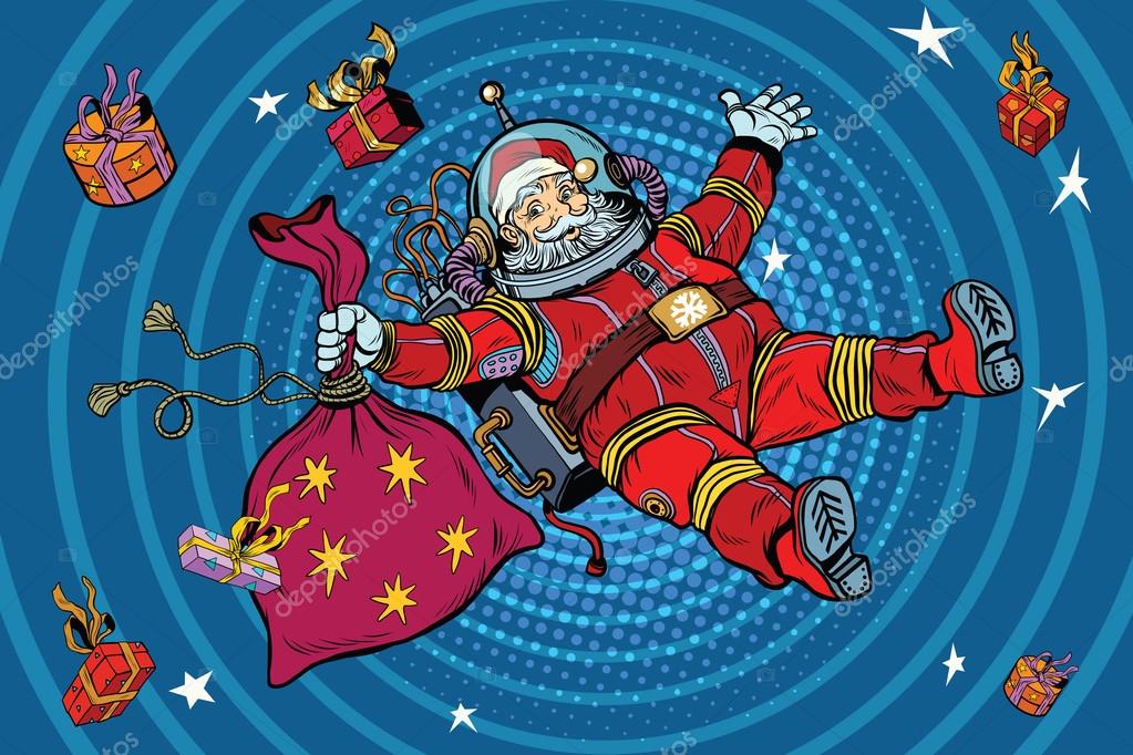 Santa Astronaut Clip Art