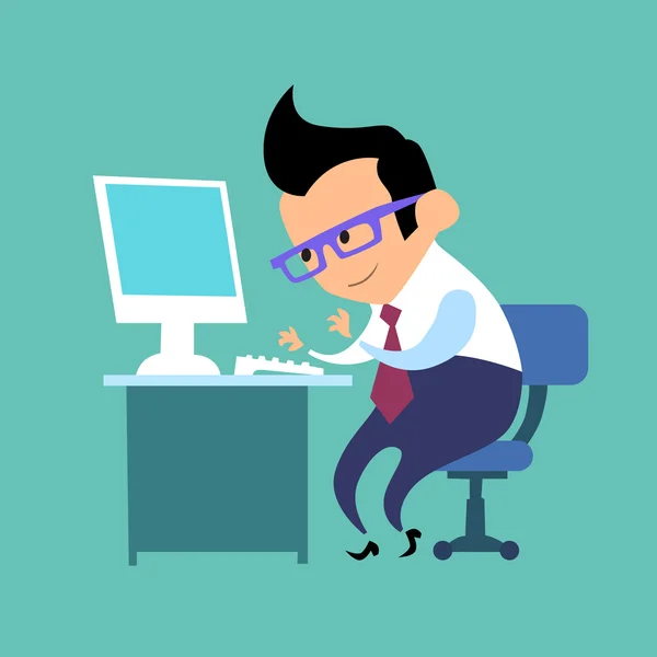 Animated Person Typing