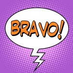 Bravo Poster Neon Style Bravo Neon Signs Greeting Card Invitation Stock ...