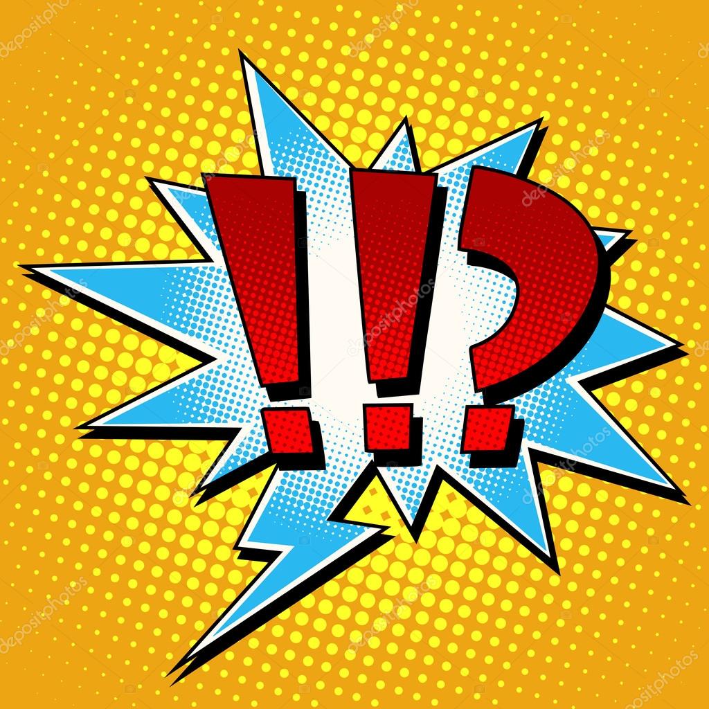 Questions exclamation marks comic bubble retro text Stock Vector Image ...