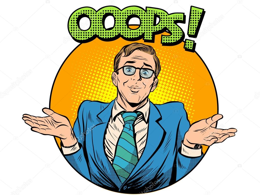 Oops problem man business concept Stock Vector by ©studiostoks 98187808