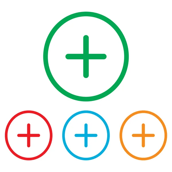 Plus sign icons. Positive symbols. — Stock Vector © Blankstock #96980522