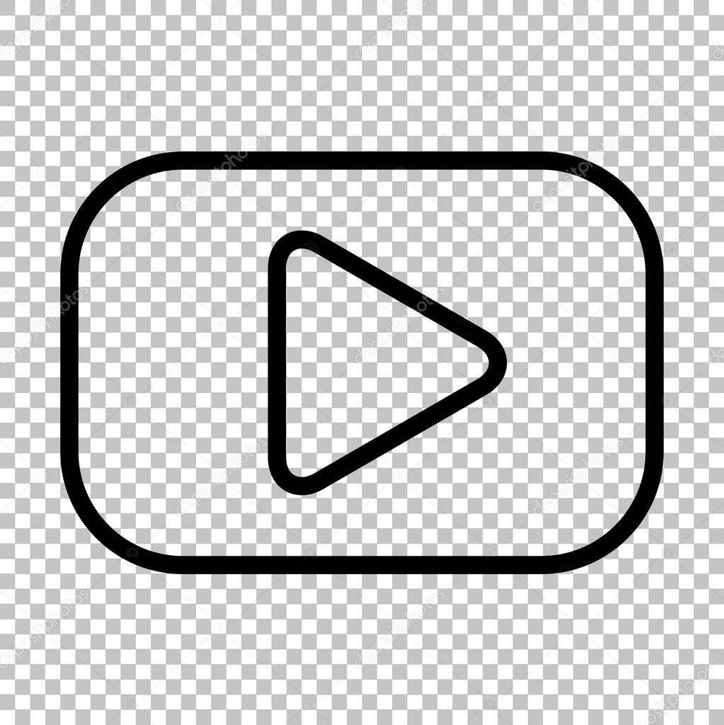 Play sign. Line icon Stock Vector Image by ©Asmati1702@gmail.com #102968386