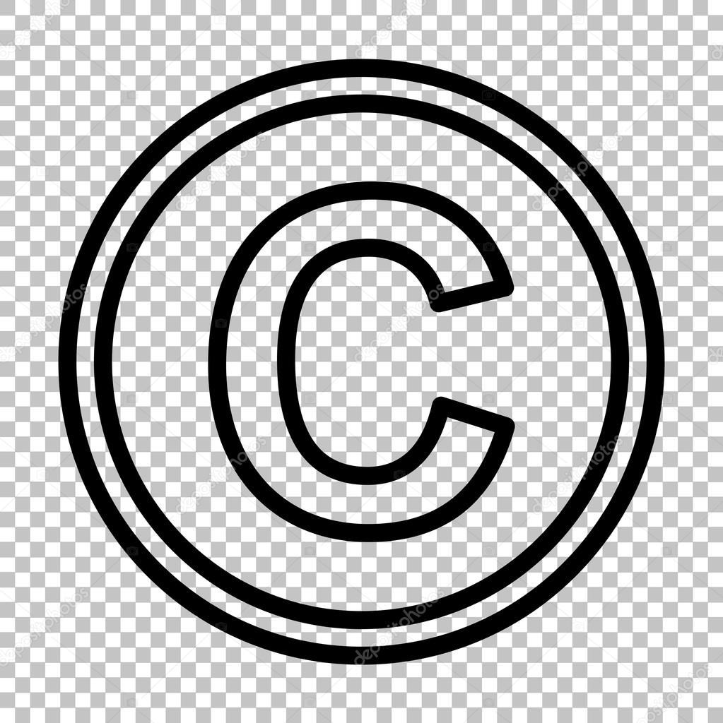 Copyright sign. Line icon Stock Vector Image by ©Asmati1702@gmail.com ...
