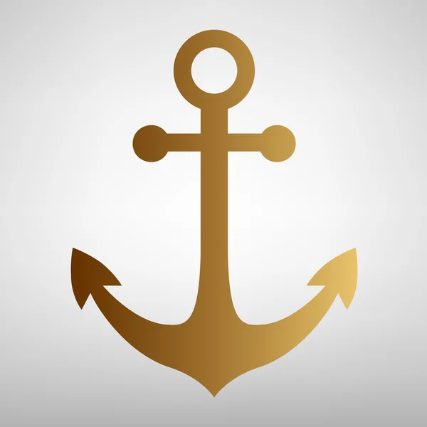 Ancla dorada imágenes de stock de arte vectorial | Depositphotos