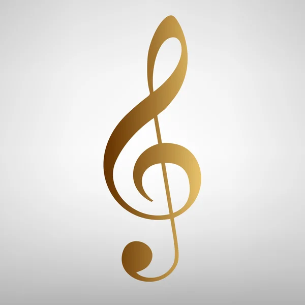 Music Violin Clef Sign Clef Treble Clef Vector Golden Icon Stock Vector ...