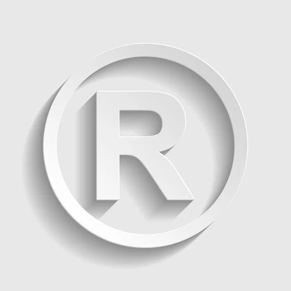 Registered Trademark sign. Dark gray icon on transparent background ...