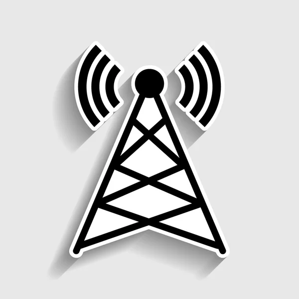 Ilustración de signo de antena. Icono gris oscuro sobre fondo ...