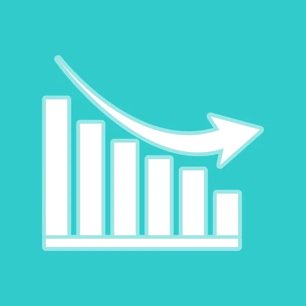 Growing graph sign. Vector. Violet gradient icon with black and Stock ...