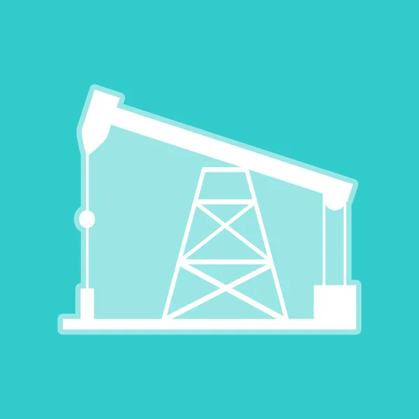 Oil drilling rig sign. Vector. Line icon with gradient from red to ...