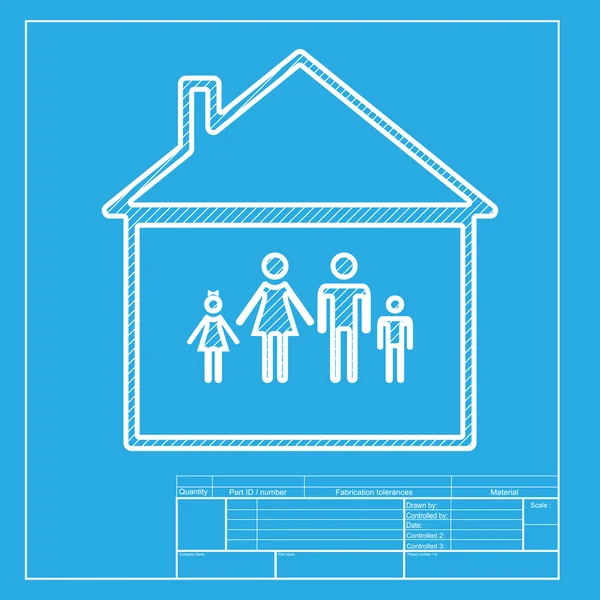 Family sign illustration. CMYK icons on transparent background. Stock ...