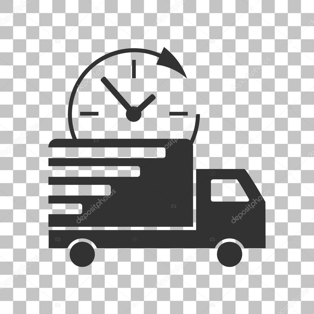 Delivery sign illustration. Dark gray icon on transparent background ...