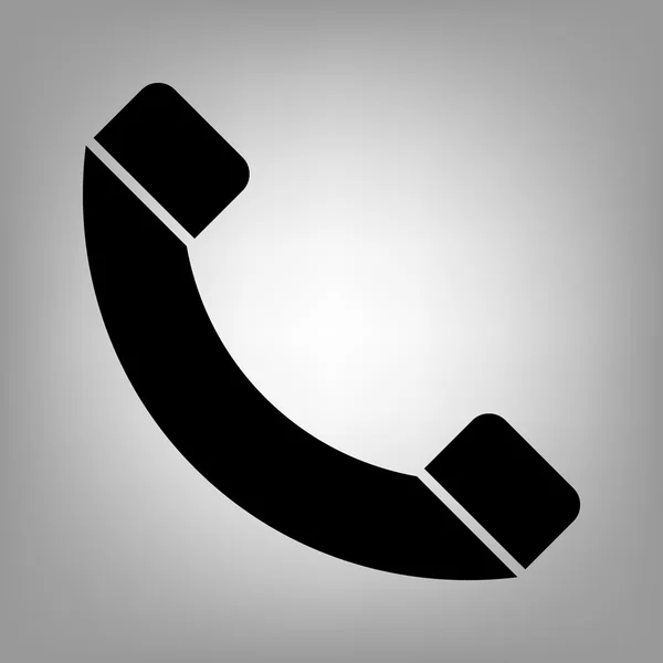 Phone sign illustration. Dark gray icon on transparent background ...