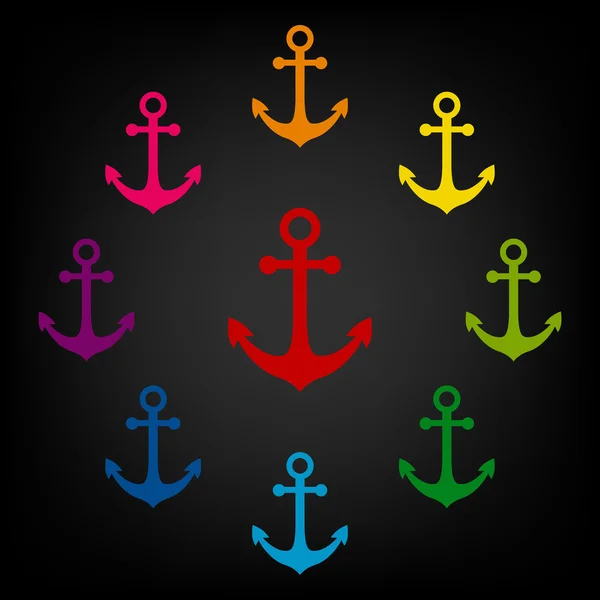 Anchor icons set Stock Vector by ©Asmati1702@gmail.com 99051292