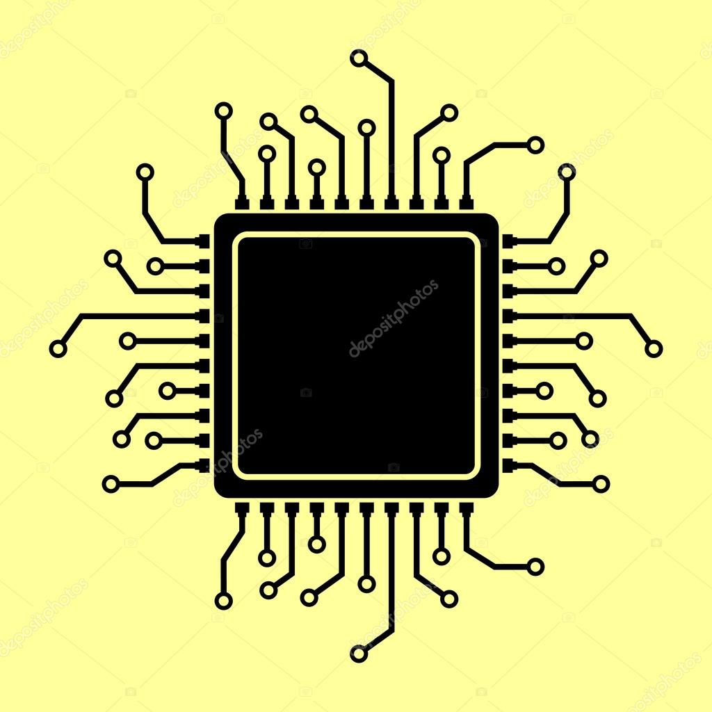 CPU Microprocessor. Flat style chip icon — Stock Vector © Asmati1702 ... CPU Microprocessor. Flat style chip icon — Stock Vector © Asmati1702 ...