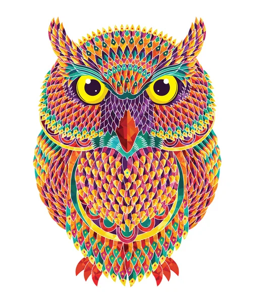 Imagens vetoriais Coruja colorida | Depositphotos