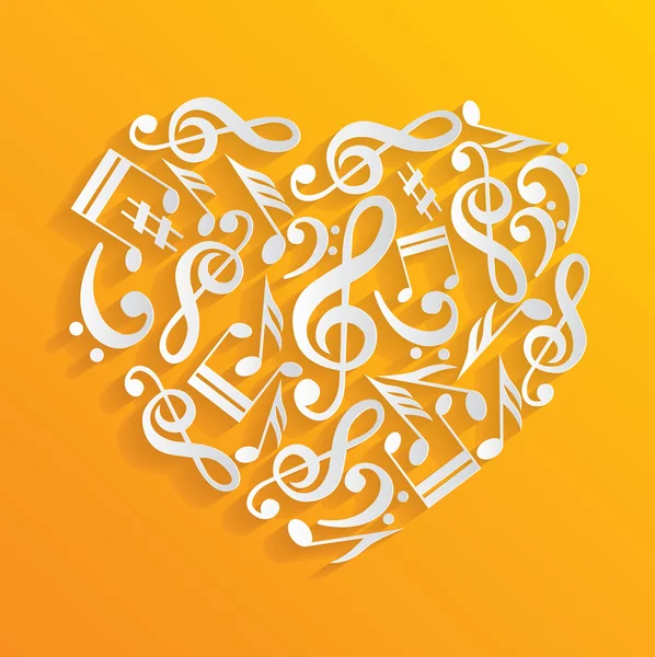 14 Heart shaped musical note Vector Images | Depositphotos