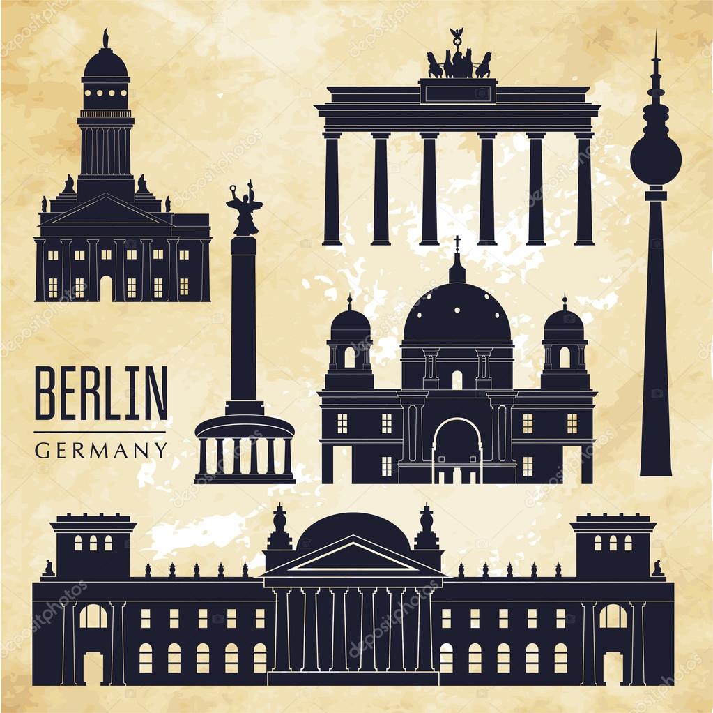 Berlin landmarks and monuments — Stock Vector © CamillaCasablanca #63567355