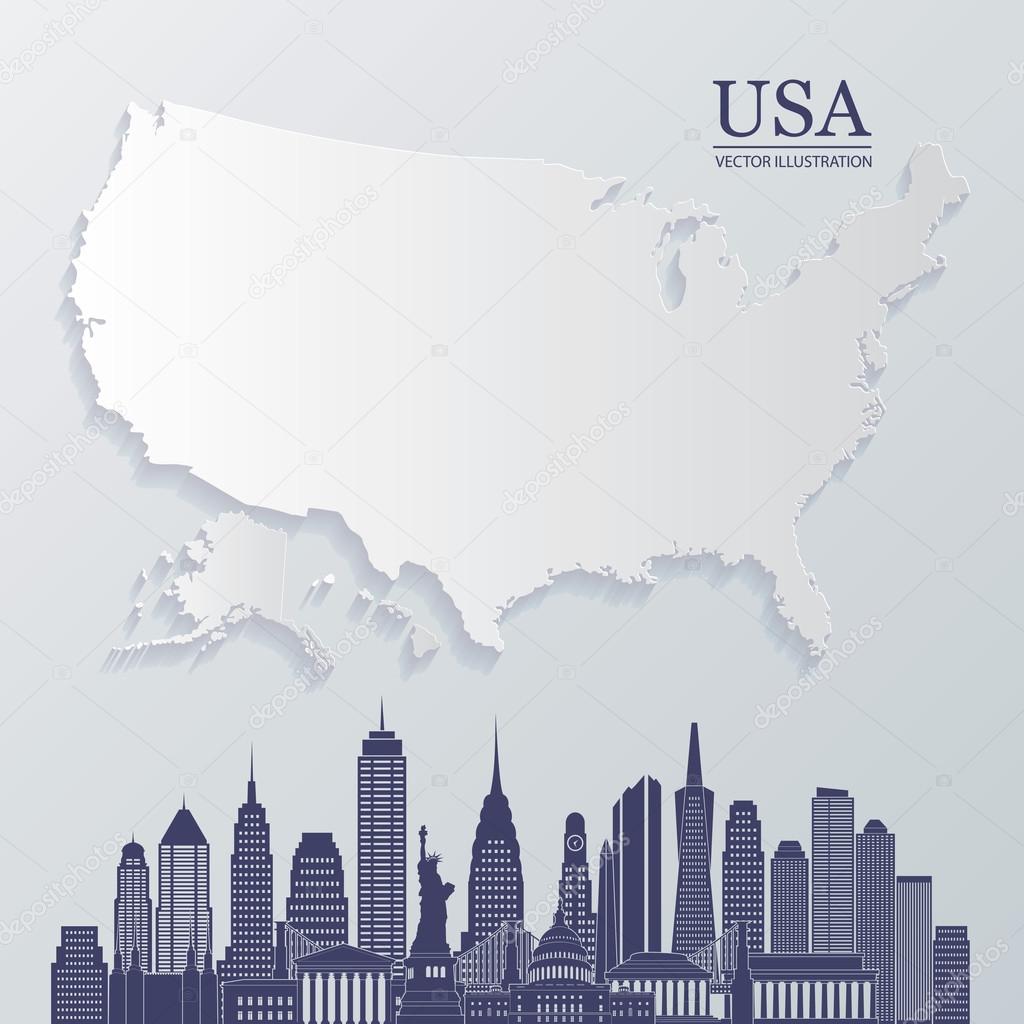 Vector USA map Stock Vector Image by ©CamillaCasablanca #63567457