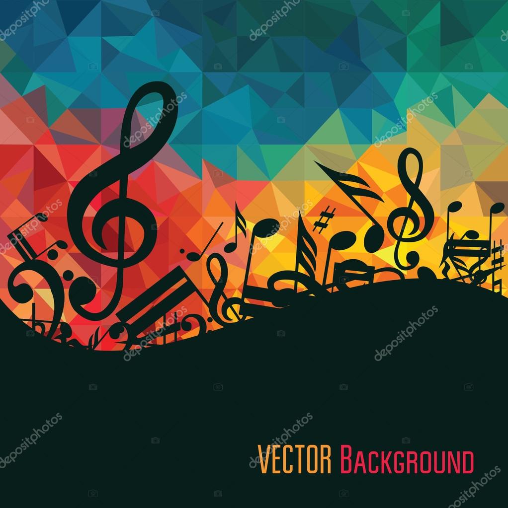 Colorful music background. Stock Vector Image by ©CamillaCasablanca ...