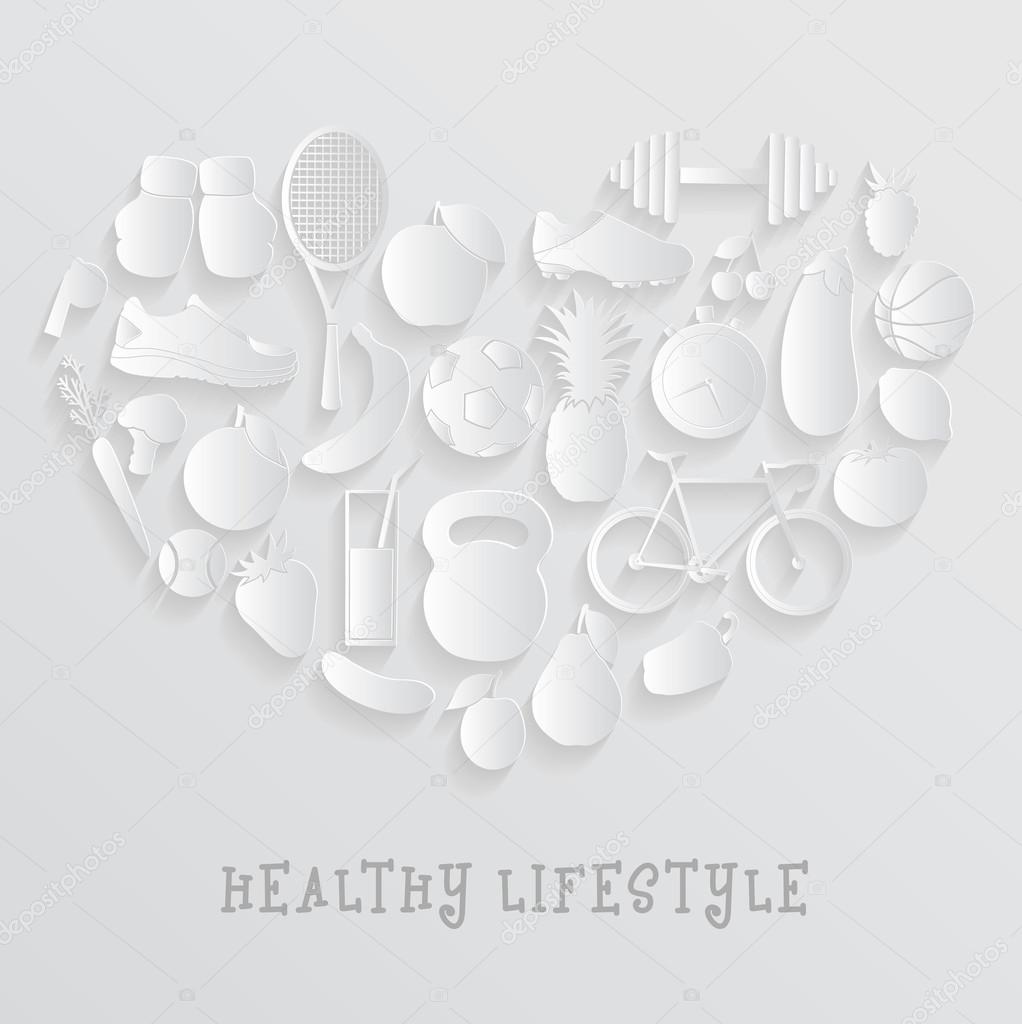 Healthy Lifestyle Background Stock Vector by ©CamillaCasablanca 64044987