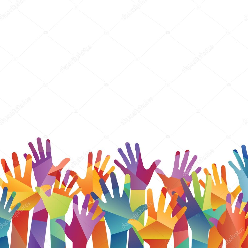 Colorful up hands — Stock Vector © CamillaCasablanca #64045193