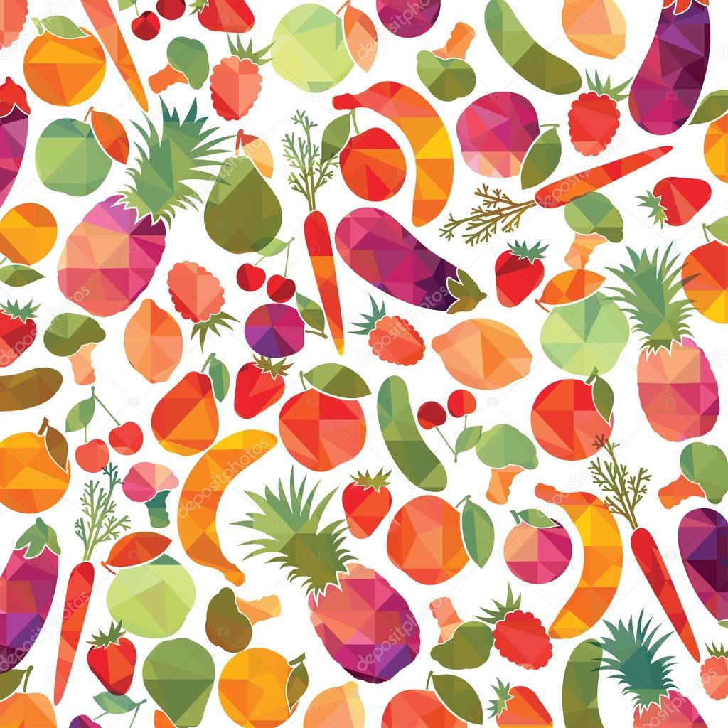 Fruits and vegetables background Stock Vector Image by ...