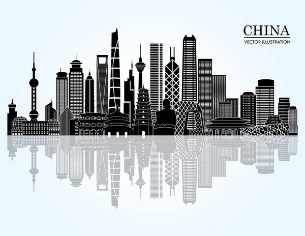 China skyline Stock Vectors, Royalty Free China skyline Illustrations ...