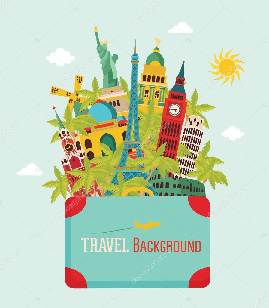 Travel and tourism background Stock Vector Image by ©CamillaCasablanca ...