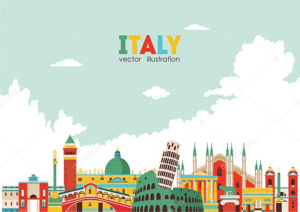 Italy city skyline . Stock Vector by ©CamillaCasablanca 77281926