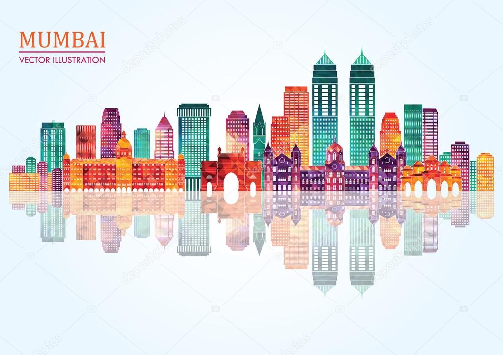 Mumbai skyline silhouette — Stock Vector © CamillaCasablanca #77282442