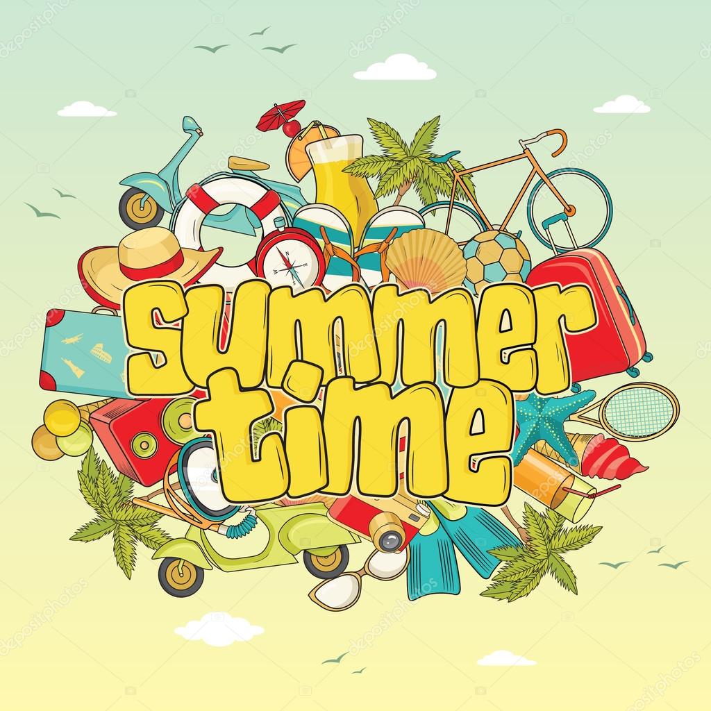 Summer time background Stock Vector Image by ©CamillaCasablanca #77282670