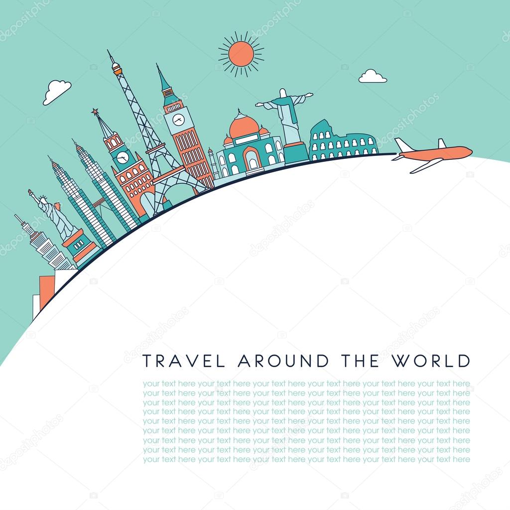 Travel and tourism background Stock Vector by ©CamillaCasablanca 96938412