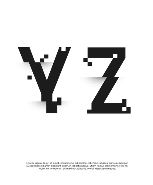 Set of abstract broken font letters Stock Vector Image by ©feabornset ...