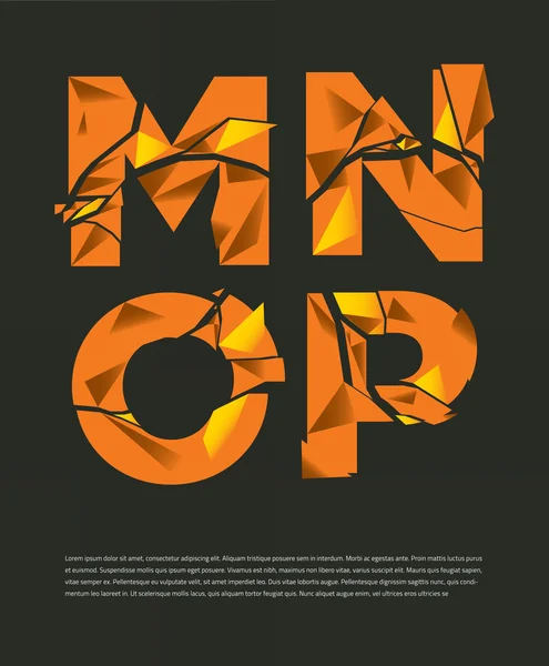 Letras tipográficas rotas del alfabeto Vector de stock por ©feabornset ...