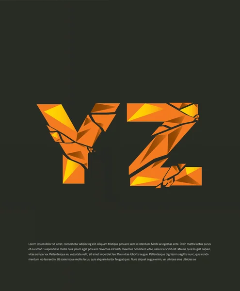 Letras tipográficas rotas del alfabeto Vector de stock por ©feabornset ...