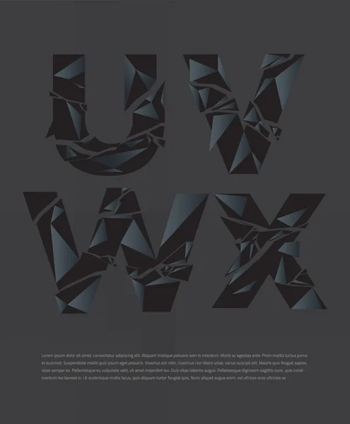 Letras tipográficas rotas del alfabeto Vector de stock #103963180 de ...