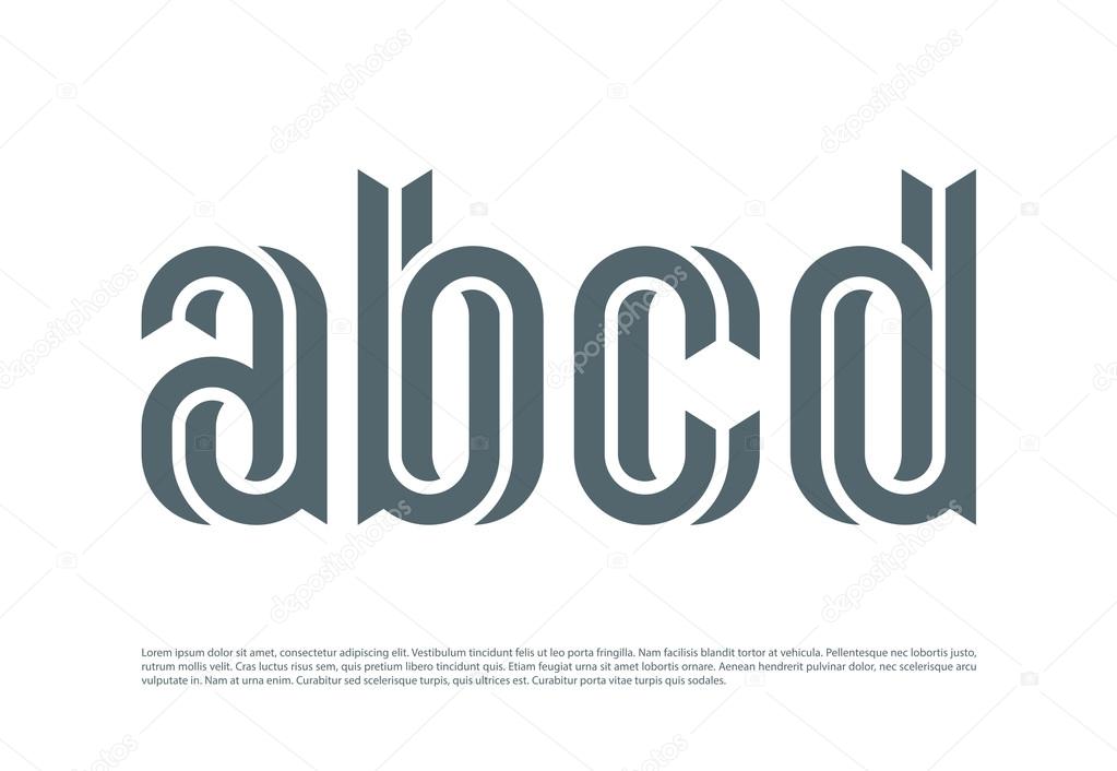 Ribbon font letters set Stock Vector by ©feabornset 103961468