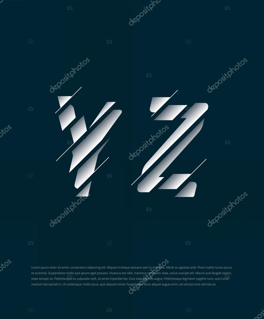 Typographic broken alphabet letters Stock Vector by ©feabornset 103963232