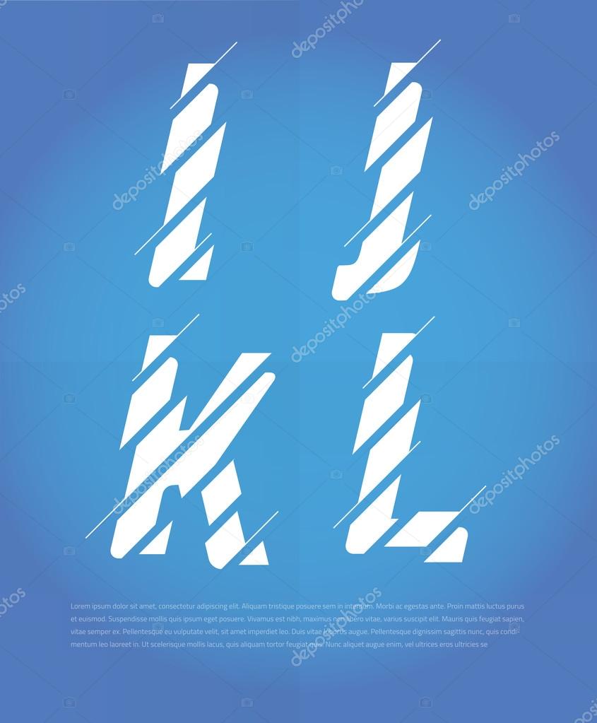 Typographic broken alphabet letters Stock Vector Image by ©feabornset ...
