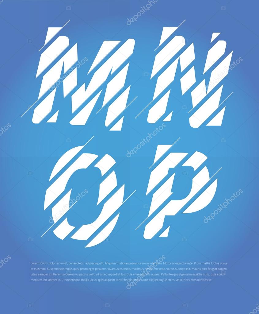 Letras tipográficas rotas del alfabeto Vector de stock #103963322 de ...