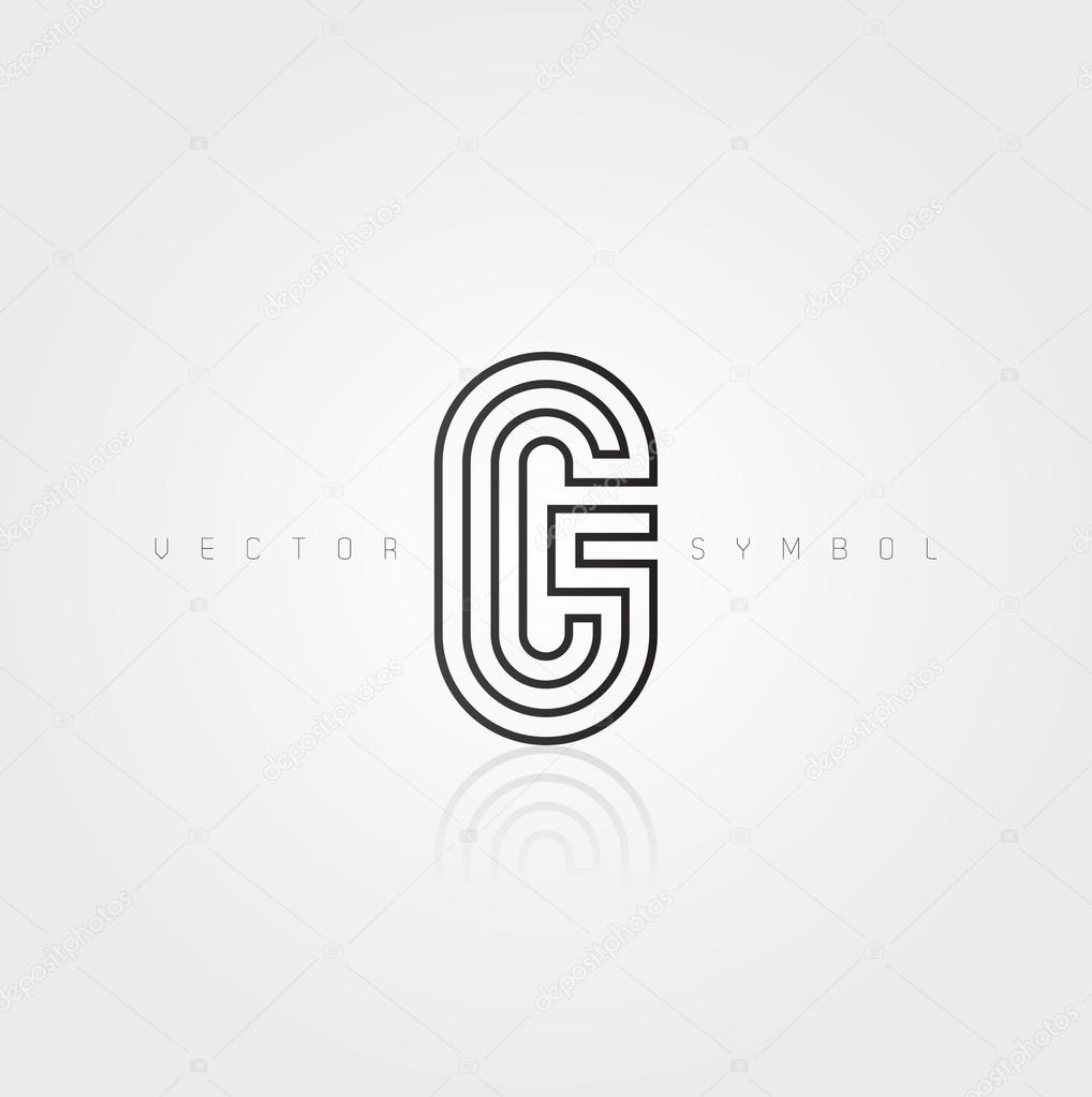 Graphic creative line letter G Stock Vector Image by ©feabornset #64039437