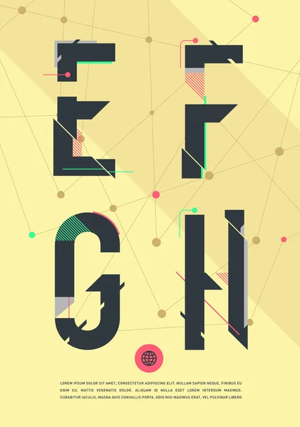 Graphic alphabet letters set — Stock Vector © feabornset #85756558