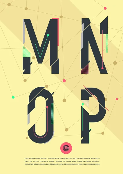 Graphic alphabet letters set — Stock Vector © feabornset #85756558